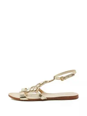 Miu Miu Foil Crystal Sandals