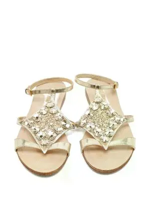 Miu Miu Foil Crystal Sandals