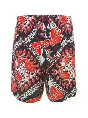 Valentino Garavani Silk Printed Shorts