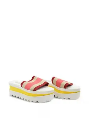 Stella McCartney Platform Striped Slides