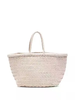 Dragon Diffusion Small Bamboo Triple Jump Woven Tote Bag - Neutrals