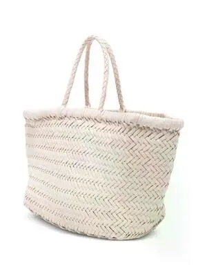 Dragon Diffusion Small Bamboo Triple Jump Woven Tote Bag - Neutrals