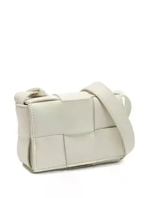 Bottega Veneta Mini Cassette Leather Crossbody Bag - Neutrals