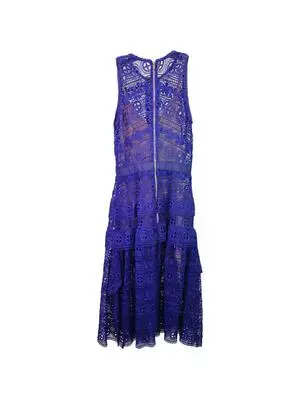 SELF-PORTRAIT Lace-pattern Midi Dress
