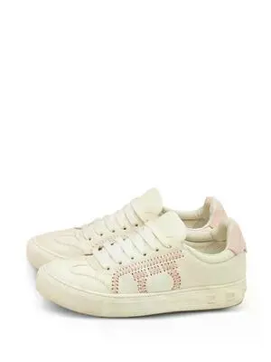 FERRAGAMO Leather Gancini Sneakers