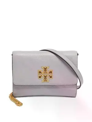 Tory Burch Leather Chain Wallet - Purple