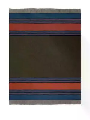 Etro Striped Wool-blend Throw Blanket