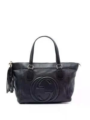 Gucci Leather Soho Tote Bag - Black