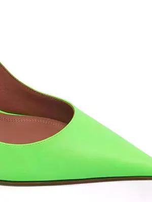 Amina Muaddi Leather Pointed Pumps