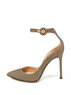 GIANVITO ROSSI Ankle-strap Heeled Pumps - Neutrals