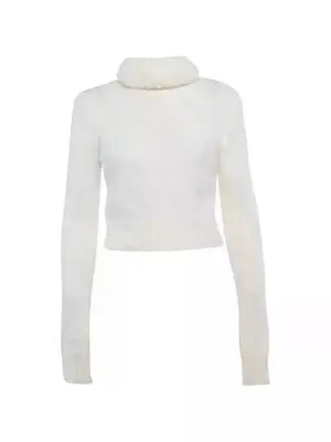Saint Laurent Turtleneck Cropped Sweater