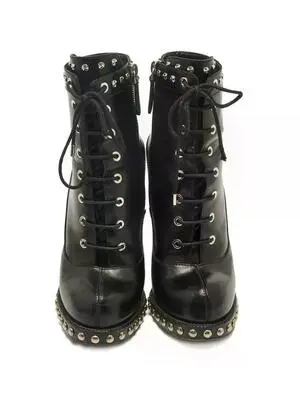 Alexander McQueen Lace-up Leather Boots