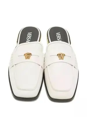 Versace Leather Emblem Sandals