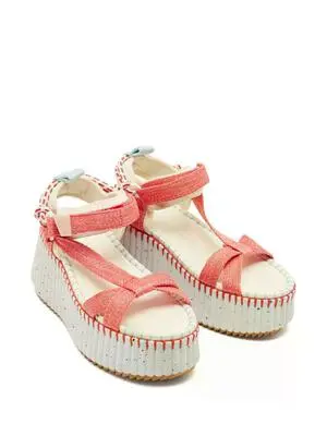 Chloé Crisscross Platform Sandals