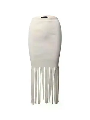 ALEXANDER WANG Fringed-hem Midi Skirt