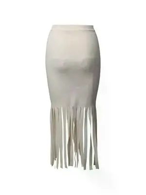 ALEXANDER WANG Fringed-hem Midi Skirt