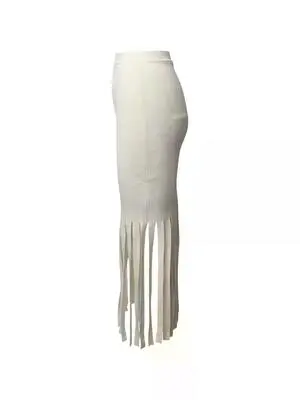 ALEXANDER WANG Fringed-hem Midi Skirt