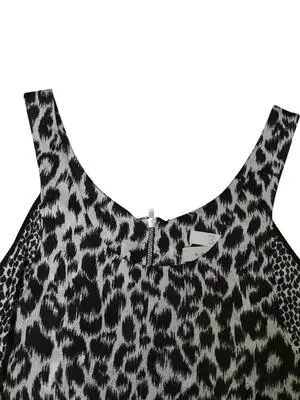Sandro Animal-print Scoop Neck Top