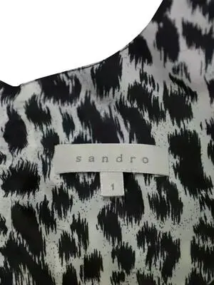 Sandro Animal-print Scoop Neck Top