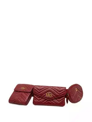 Gucci Marmont 2.0 Matelassé Multi Belt Bag - Red