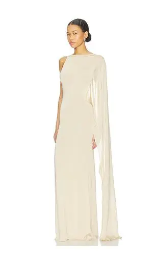 AYA MUSE Claro Dress With Draped Sleeves - Beige
