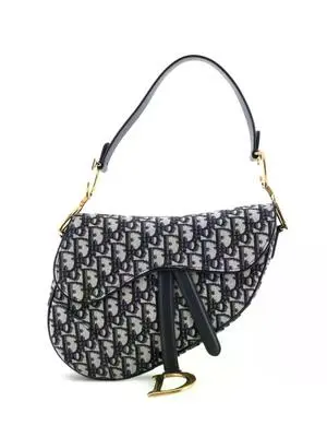 Dior Saddle Handbag Oblique Canvas Medium Shoulder Bag - Blue