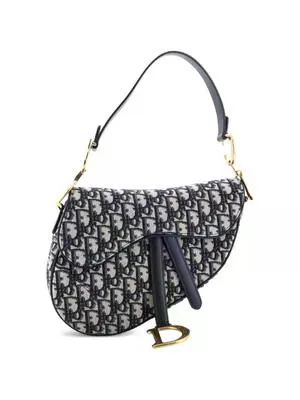 Dior Saddle Handbag Oblique Canvas Medium Shoulder Bag - Blue