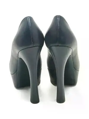 Saint Laurent Leather Peep-toe Stiletto Pumps