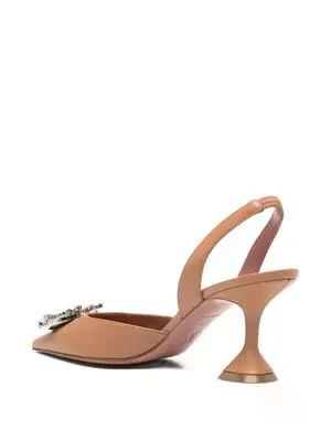 Amina Muaddi Begum Slingback Pumps - Brown