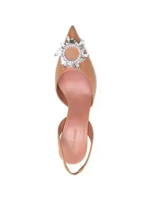 Amina Muaddi Begum Slingback Pumps - Brown
