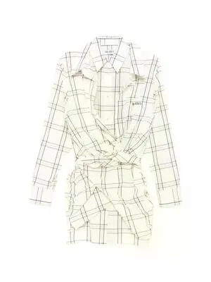 Attico Plaid Mini Dress - Neutrals