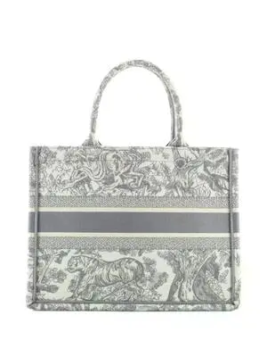 Dior Book Embroidered Canvas Medium Tote Bag