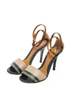 Fendi Leather Ankle Strap Sandals