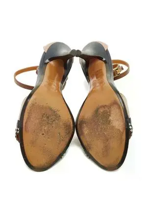 Fendi Leather Ankle Strap Sandals