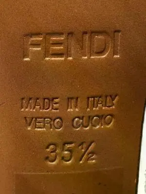 Fendi Leather Ankle Strap Sandals