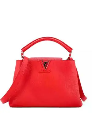 LOUIS VUITTON Capucines Leather Bb Satchel - Red