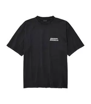 Balenciaga Cotton Masking Tape Logo T-shirt - Black