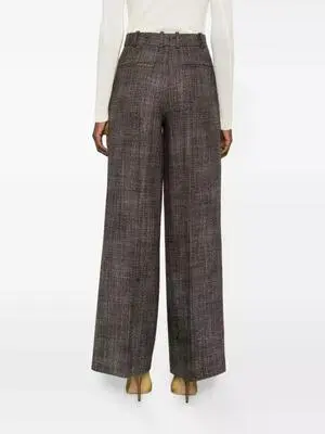 JOSEPH Herringbone Wide Leg Trousers