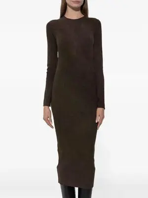 Fear Of God Long-sleeve Ribbed Dress - Brown
