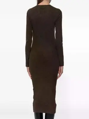 Fear Of God Long-sleeve Ribbed Dress - Brown