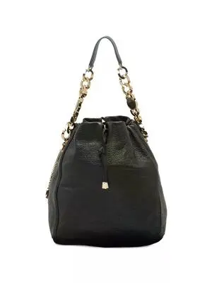 BVLGARI Leather Drawstring Bucket Bag