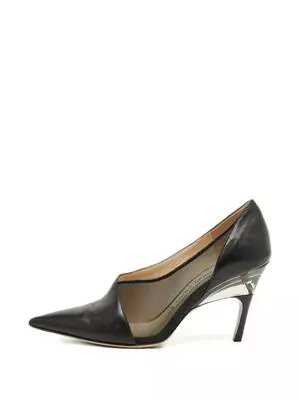JIMMY CHOO Leather Mesh-detail Pumps