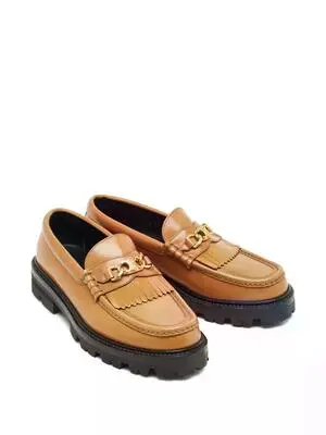 Celine Leather Chunky-sole Loafers