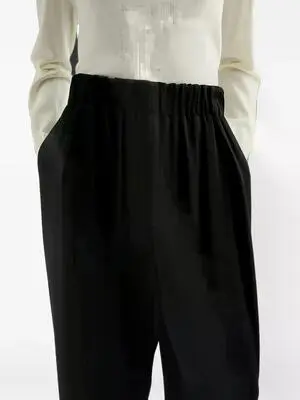 JIL SANDER Satin Trousers - Black