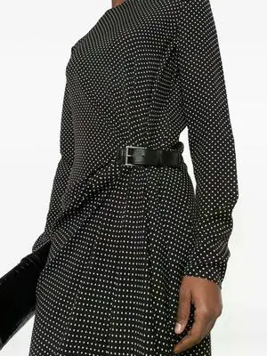 TOM FORD Polka-dot Belted Midi Dress