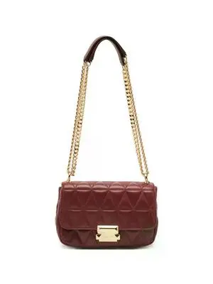 Michael Kors Small Sloan Quilted Leather Shoulder Bag - Red
