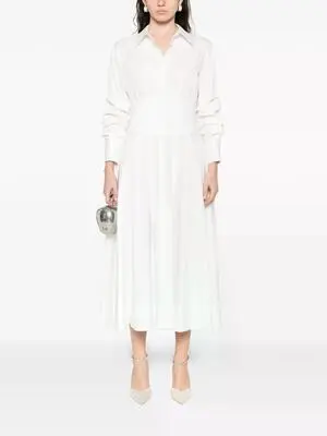 Alice + Olivia Button-down Corset Midi Dress