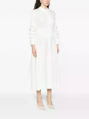 Alice + Olivia Button-down Corset Midi Dress