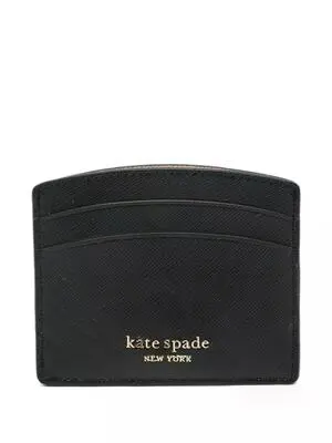 Kate Spade New York Logo-detail Leather Card Holder - Black