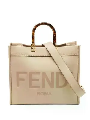 Fendi 2021 Sunshine Logo-debossed Medium Tote Bag